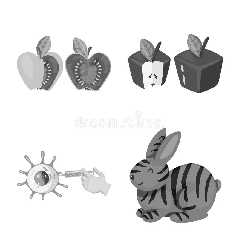 Vector Design of Transgenic and Organic Icon. Set of Transgenic and ...