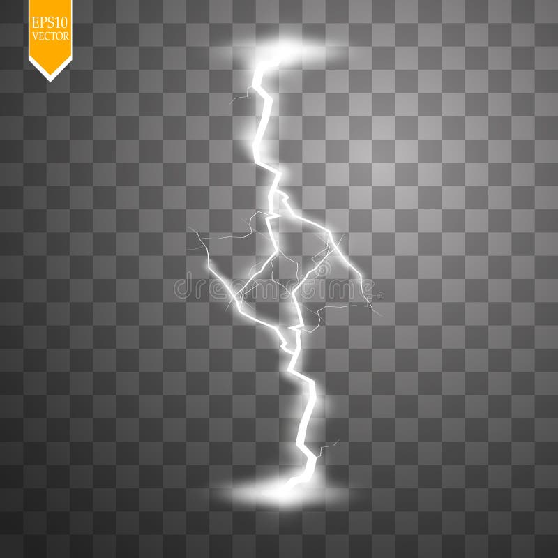 Vector Illustration.Transparent Light Effect of Electric Lightning.the ...