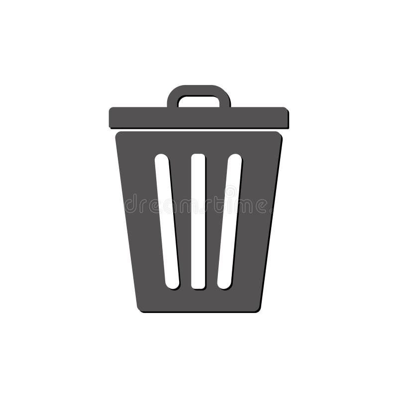 Vector Illustration of a Trash Can Icon Stock Vector - Illustration of ...