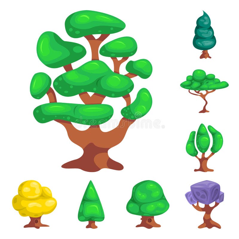 Vector Illustration Of Tree And Nature Icon Set Of Tree And Crown