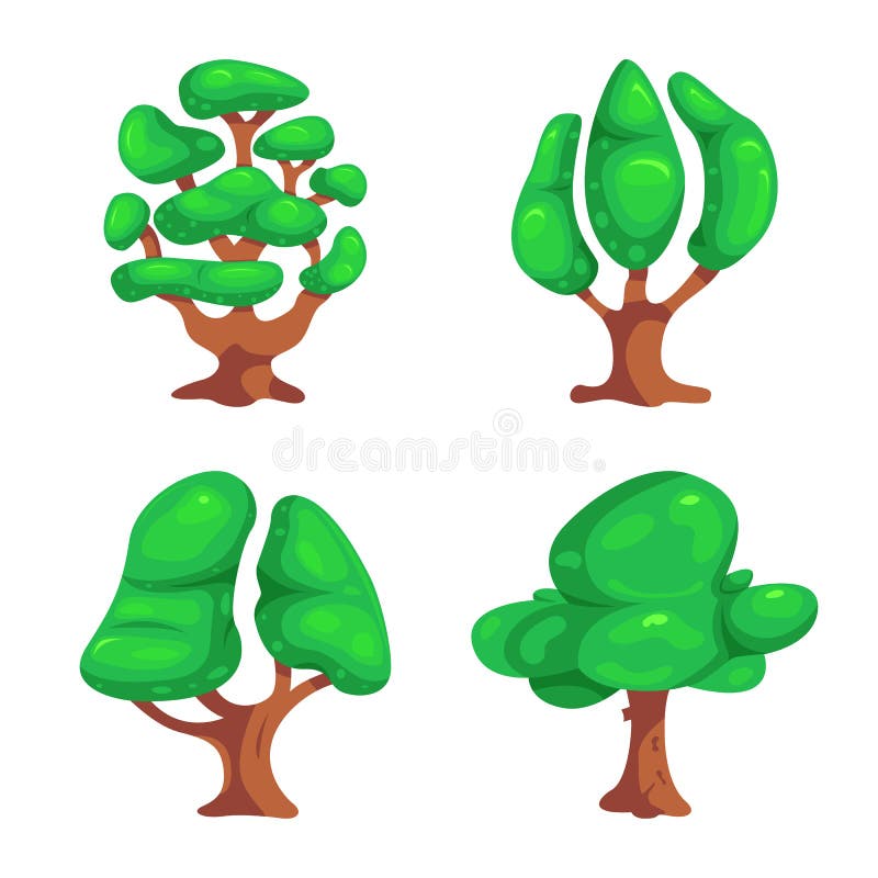 Vector Illustration of Tree and Nature Icon. Set of Tree and Crown ...