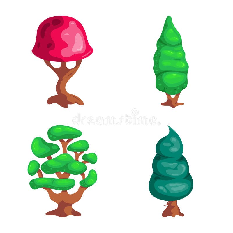 Vector Illustration Of Tree And Nature Icon Set Of Tree And Crown