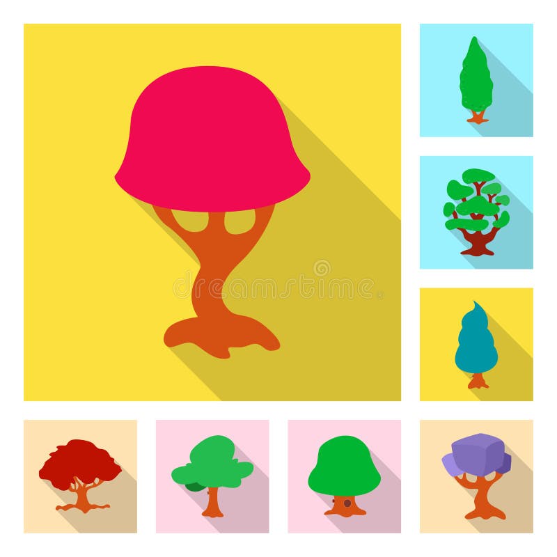Vector Illustration Of Tree And Nature Icon Set Of Tree And Crown