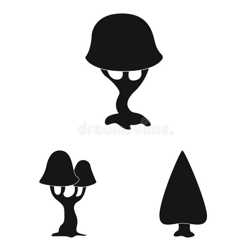 Vector Illustration Of Tree And Nature Logo Set Of Tree And Crown