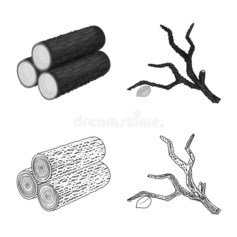 Vector Design Of Tree And Raw Icon Set Of Tree And Construction Stock