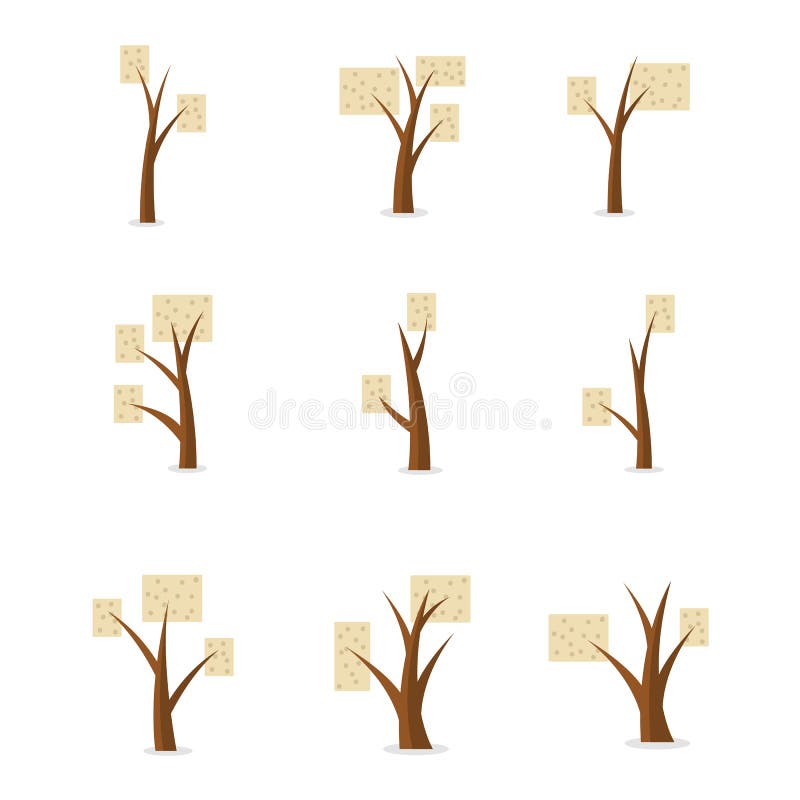 Vector Illustration of Tree Style Unique Stock Vector - Illustration of ...