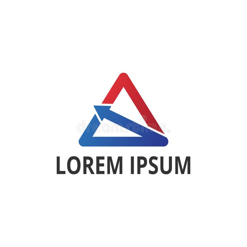 Vector Illustration Triangle and Back Arrow Icon Logo Modern Design ...