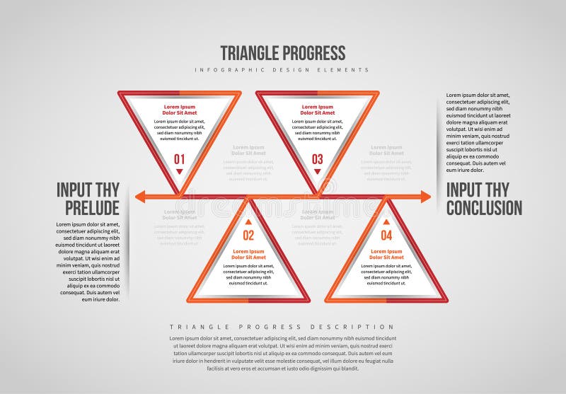Triangle Progress Infographic Stock Vector - Illustration of vector ...