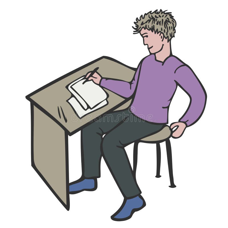 Exam cheating stock illustration. Illustration of white - 22803204