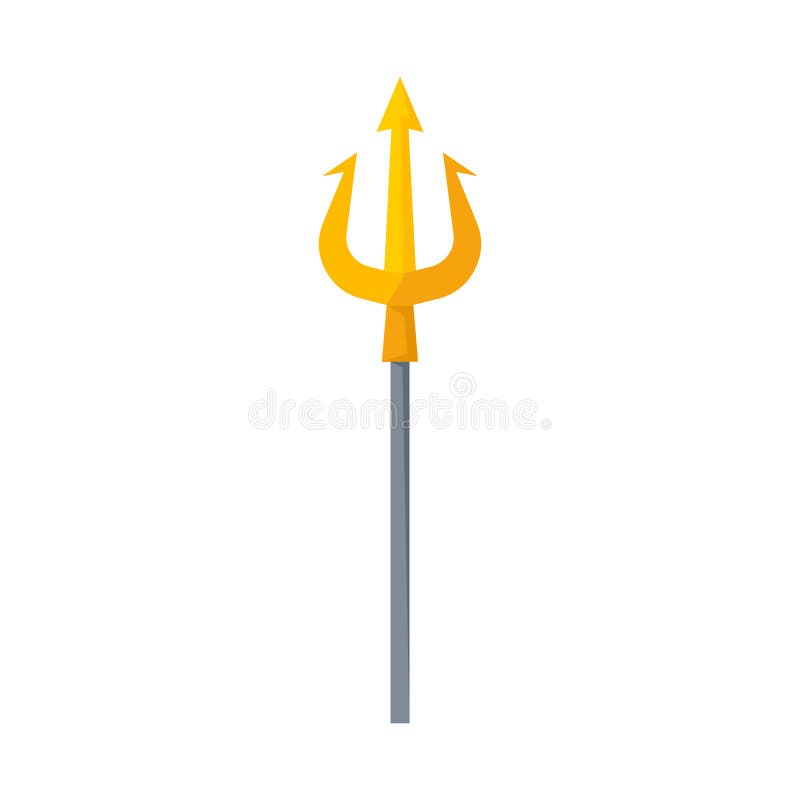 Vector Illustration of Trident and Poseidon Icon. Collection of Trident ...