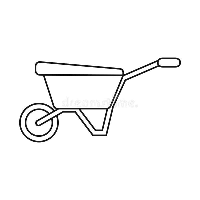 Vector Illustration of Trolley and Gardening Sign. Graphic of Trolley ...
