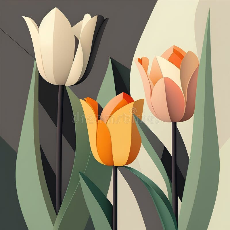 Tulips 2d Stock Illustrations – 76 Tulips 2d Stock Illustrations ...