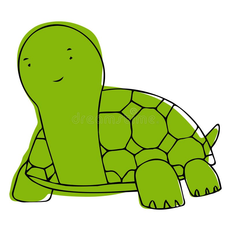 Vector Illustration with Turtle in Doodle Style. a Turtle that You Can ...