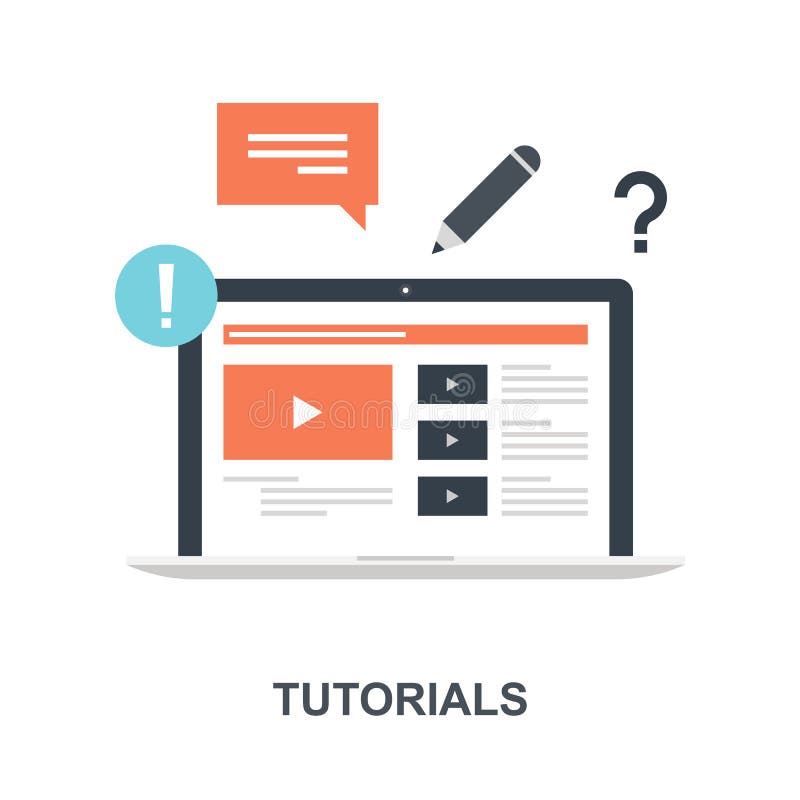 Tutorials icon concept stock vector. Illustration of learn - 131333709