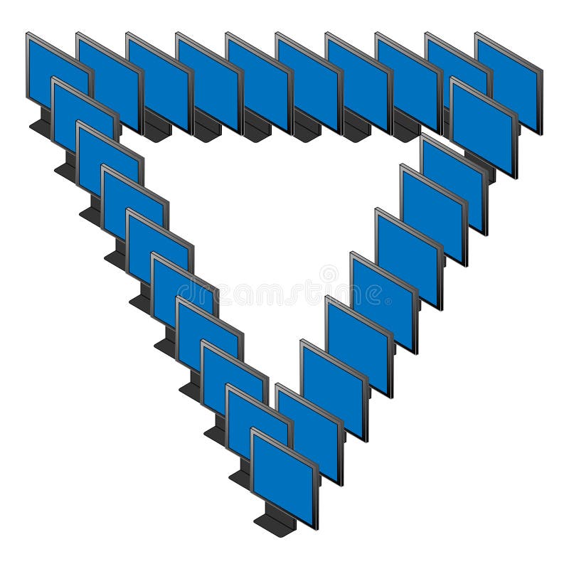Penrose Triangle Monitors - Concept of Computer Hardware, TV and ...