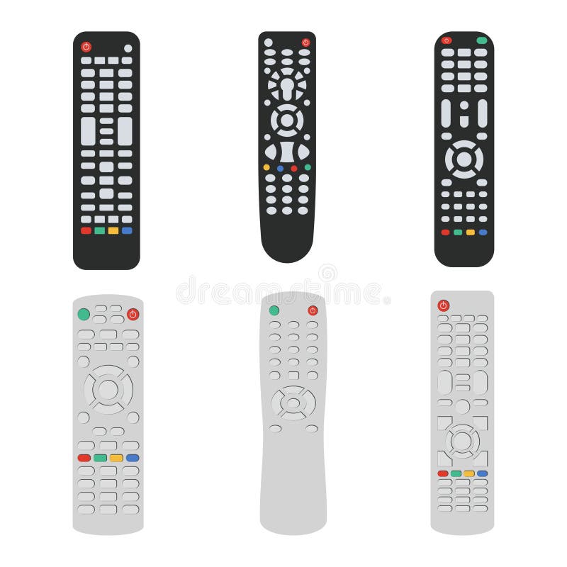 TV Remote Control on Vector Illustration Stock Vector - Illustration of ...