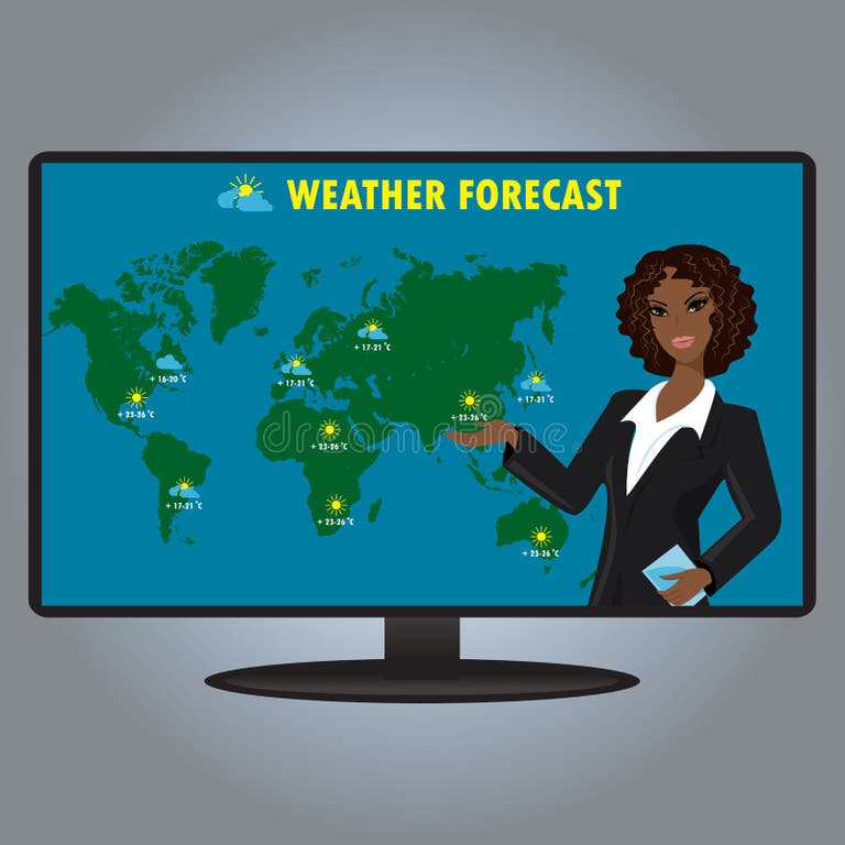 Weather Reporter Stock Illustrations – 789 Weather Reporter Stock ...