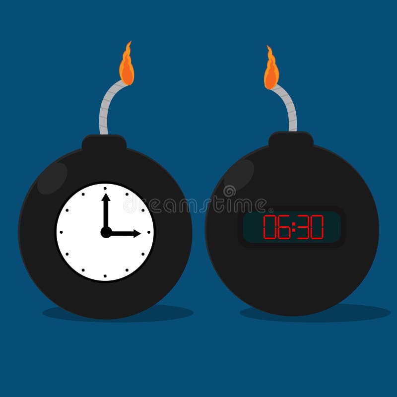 Vector Illustration of Two Bombs of Different Models Stock Vector ...