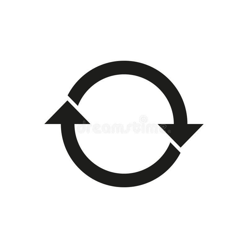 Vector Illustration of Two Circle Arrows Icon. Isolated. Stock Vector ...