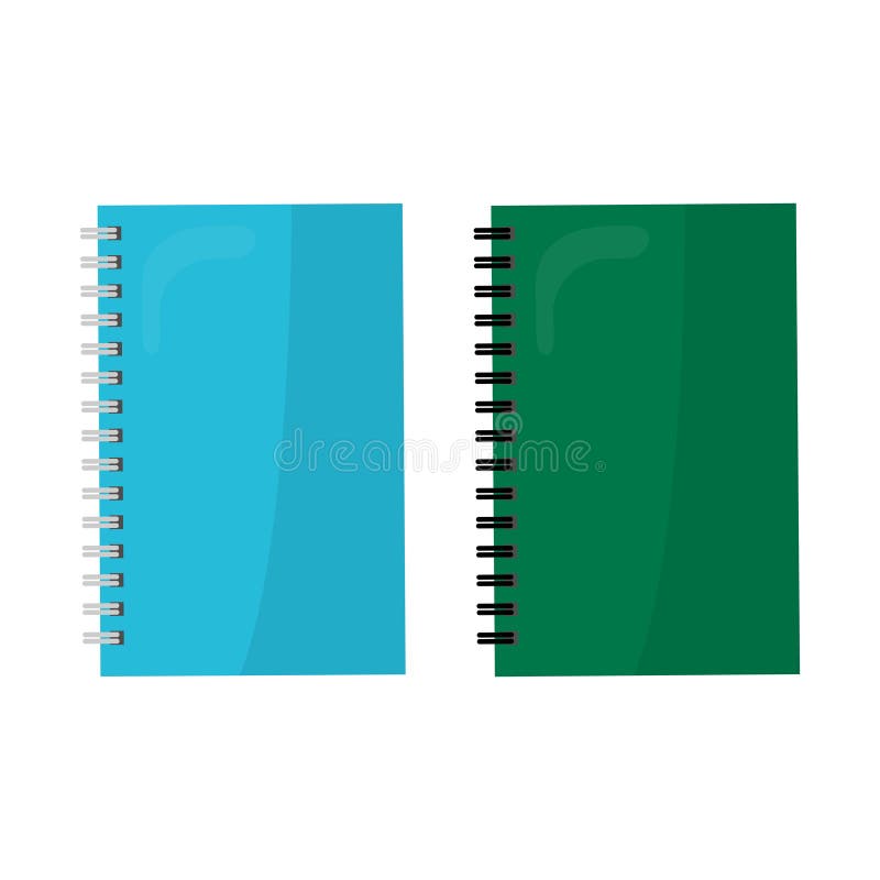 Vector Illustration of Two Exercise Books in Flat Style Stock Vector ...
