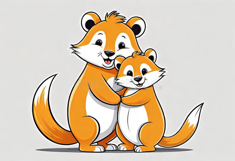 Cute Funny Animals Friends Hugging Stock Illustrations – 231 Cute Funny ...
