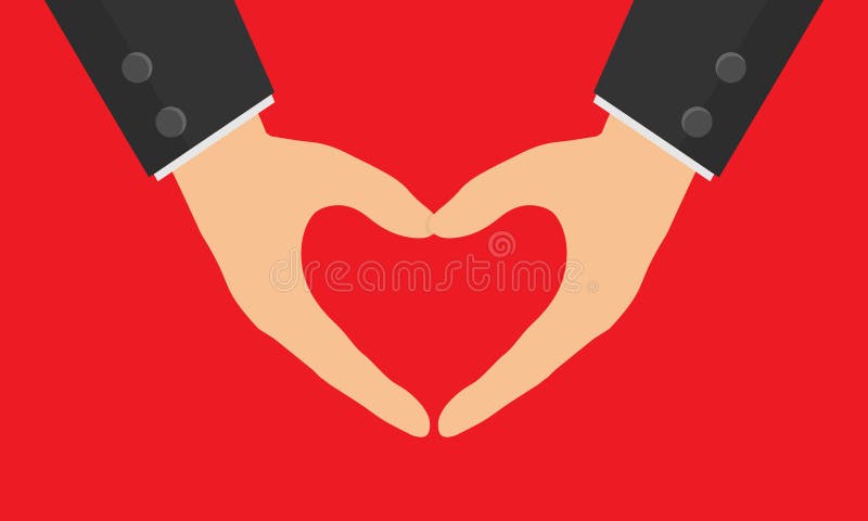 Two Hands Forming a Heart Shape Stock Vector - Illustration of heart ...