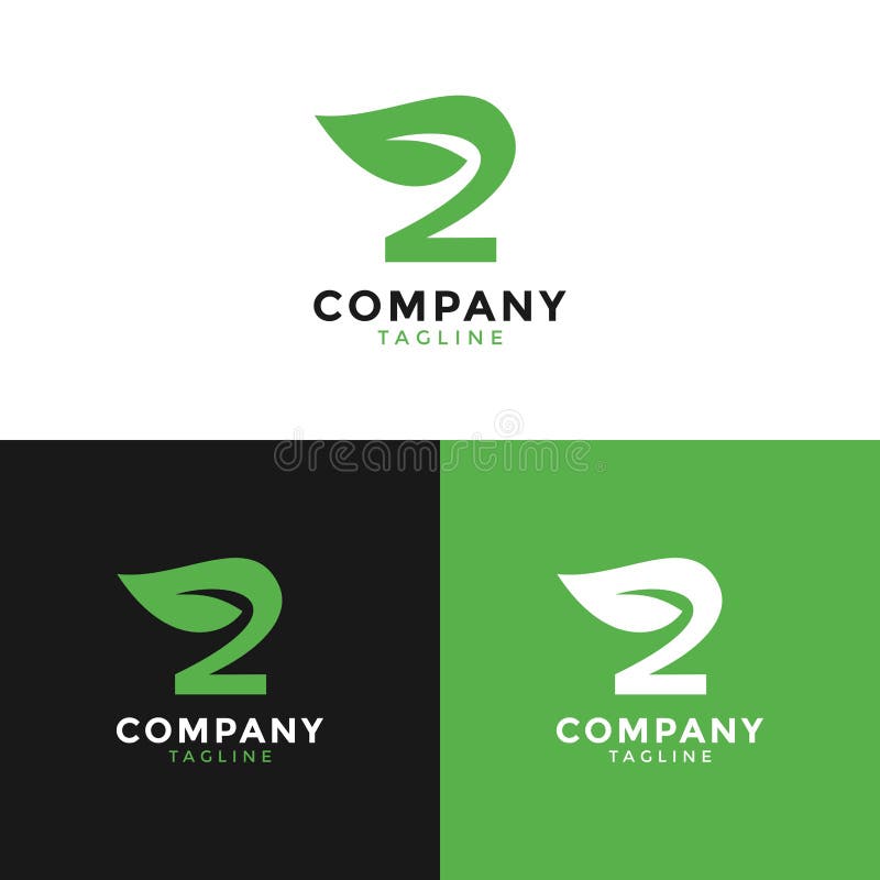 Two Leaf Logo Graphics. Great for Your Nature Business Website Stock ...
