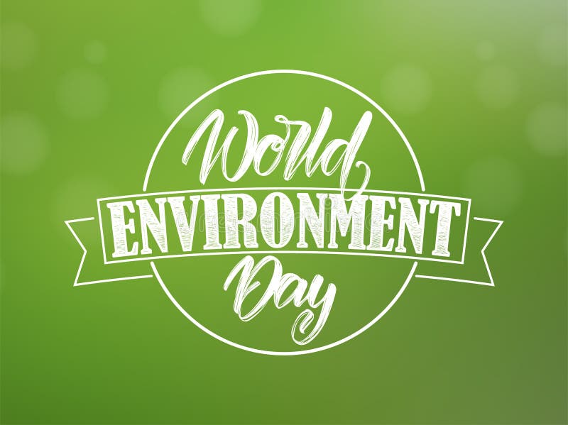 World Environment Day Typography Unique Letter Shapes Incorporates ...