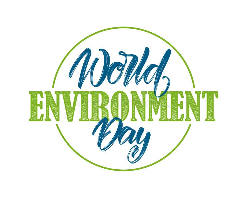 Green Environment Typography Quote Sign Stock Vector - Illustration of ...