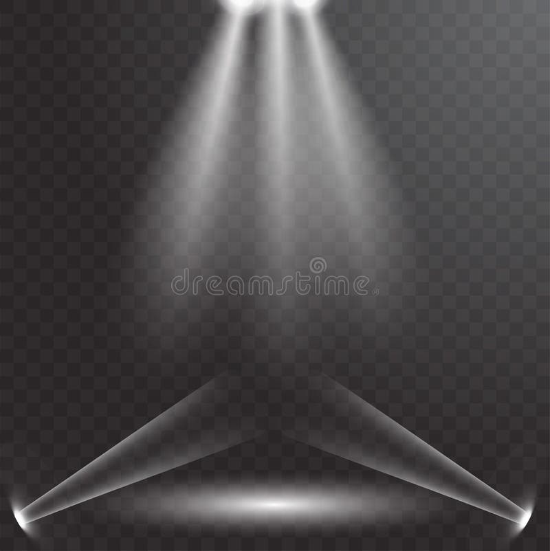 UFO Light Beam on Transparent Background. Magic Spotlight. Vector Stock ...