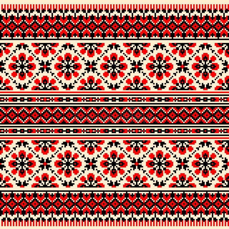 Vector Illustration of Ukrainian Folk Seamless Pat Stock Vector ...