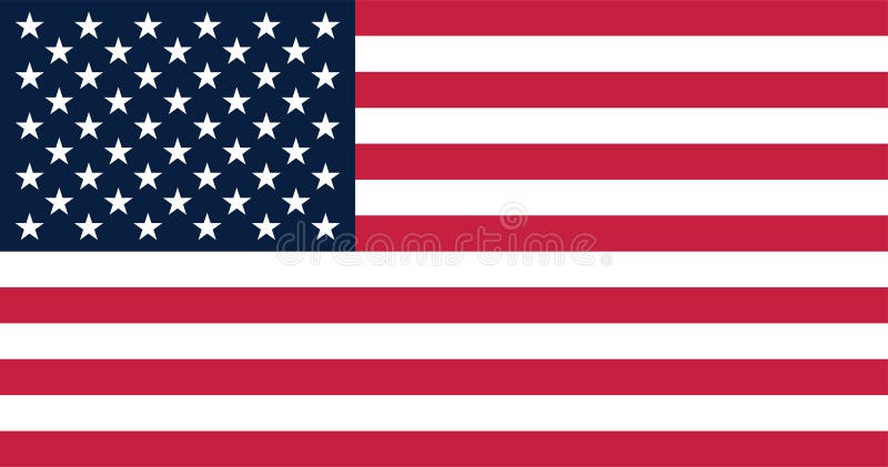 USA flag stock vector. Illustration of united, size, accurate - 3801432