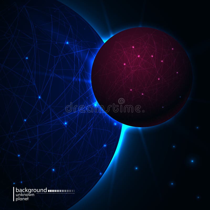 Unknown planet in space stock illustration. Illustration of galaxy ...