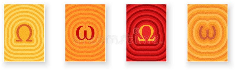 Omega Symbols in Radiating Ripples Stock Vector - Illustration of ...