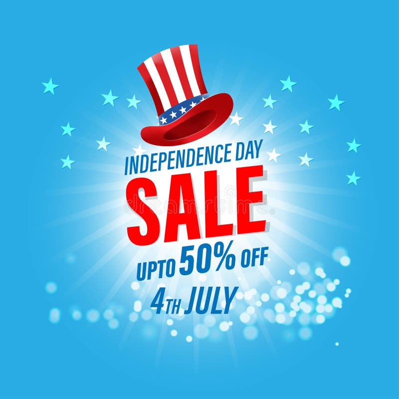 Vector Illustration for US Independence Day Sale Banner. Stock Vector ...