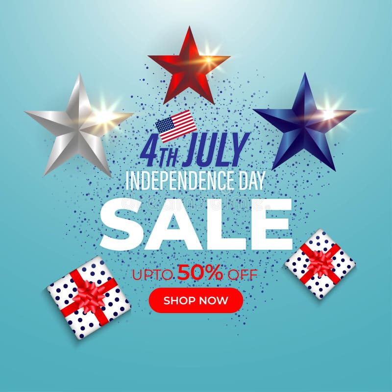 Vector Illustration for US Independence Day Sale Banner. Stock Vector ...