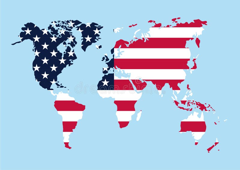 USA Flag All Over the World Stock Vector - Illustration of vector ...