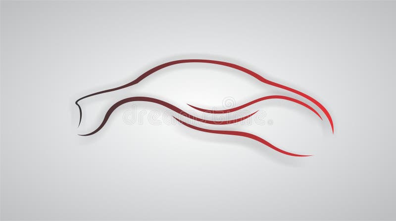 Racing Super Car Abstract Design/sketch in Curves Vector Illustration ...