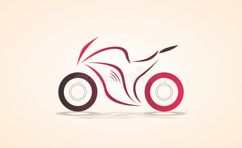 Sports Bike Abstract Angular Curve Design/sketch Colored Vector ...
