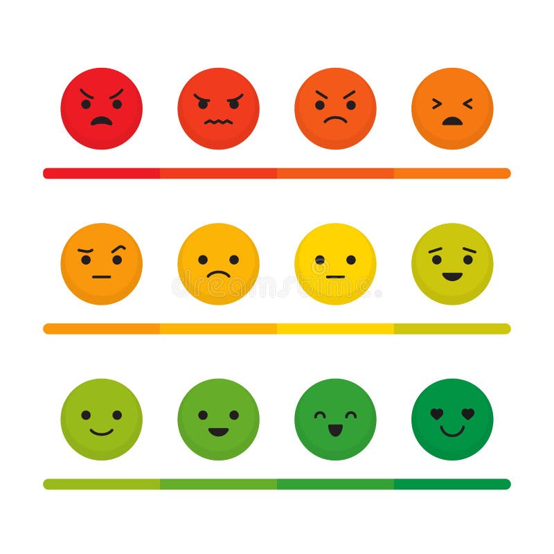 Vector Illustration User Experience Feedback Concept Different Mood ...