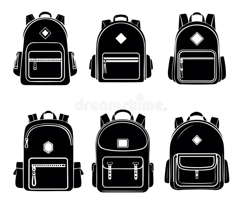 Vector Illustration of Various Backpack Styles Stock Vector ...
