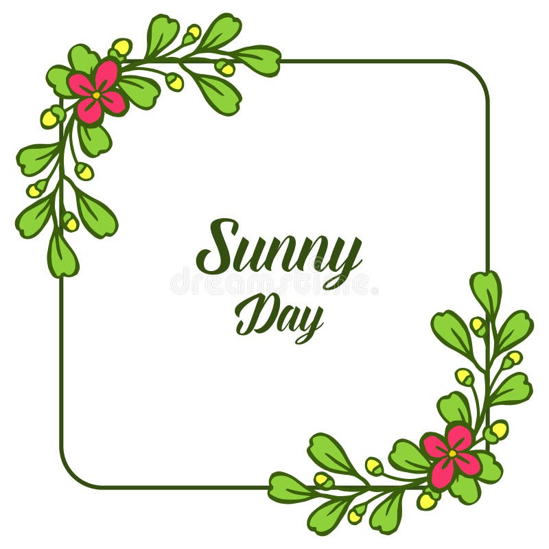 Vector Illustration Various Design Flower Frame for Invitation Sunny ...