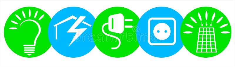 Abstract Electrical Service Vector Illustration with Various Craft ...