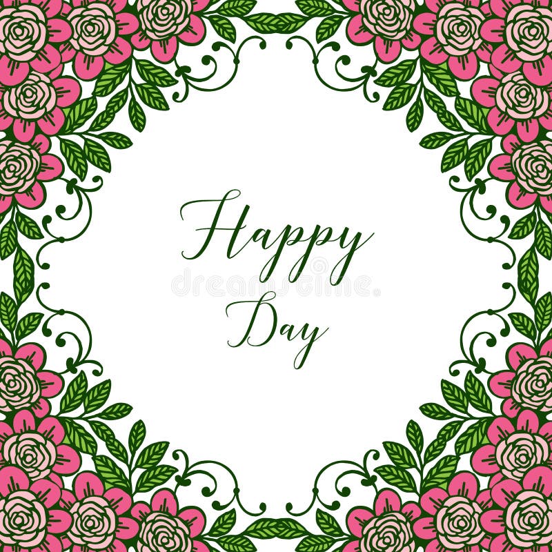 Vector Illustration Various Floral Frame for Design Happy Day Stock ...