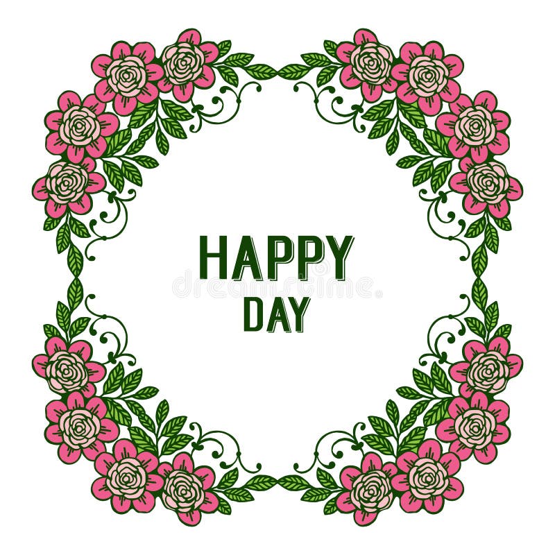 Vector Illustration Various Floral Frame for Design Happy Day Stock ...