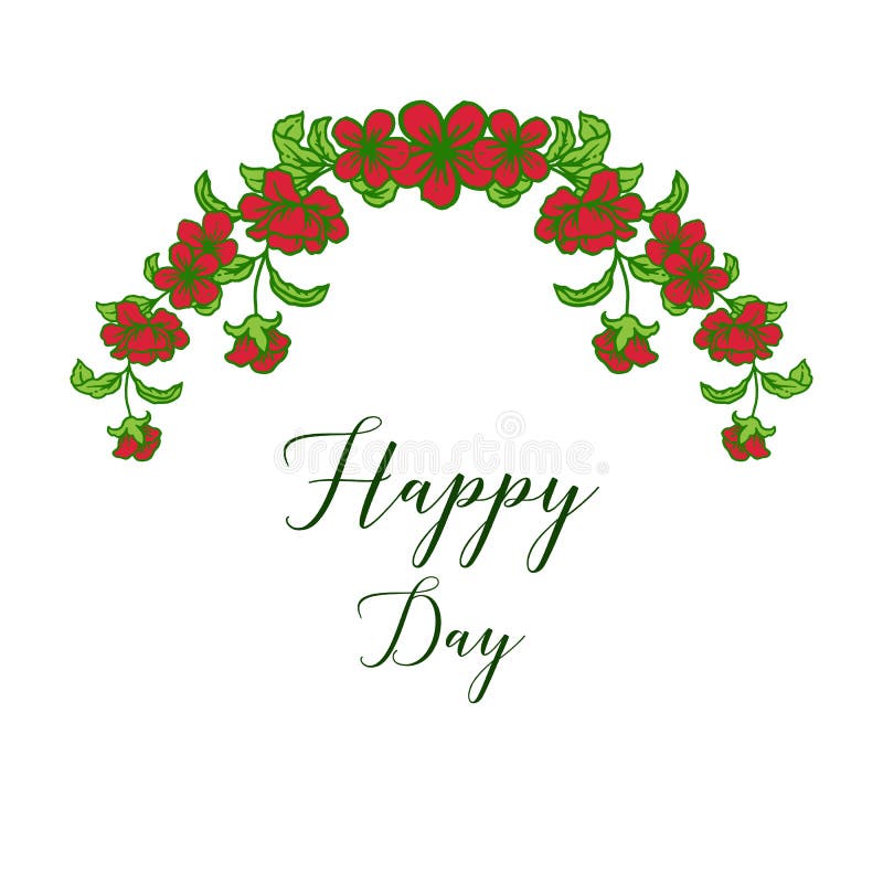 Vector Illustration Various Floral Frame for Invitation Happy Day Stock ...