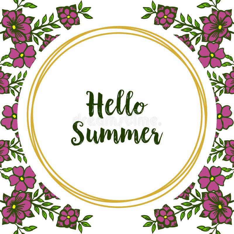 Vector Illustration Various Leaf Flower Frame Blooms for Invitation ...