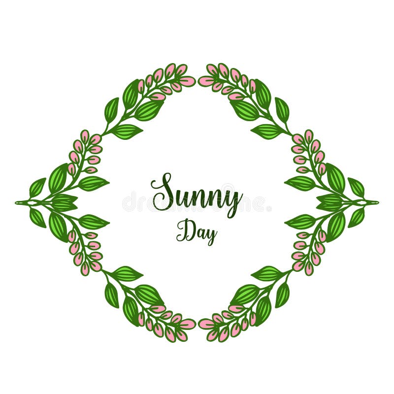 Vector Illustration Various Leaf Flower Frame for Design Sunny Day ...