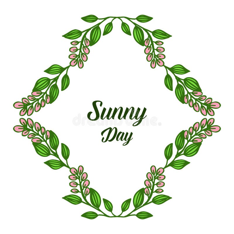 Vector Illustration Various Leaf Flower Frame for Design Sunny Day ...