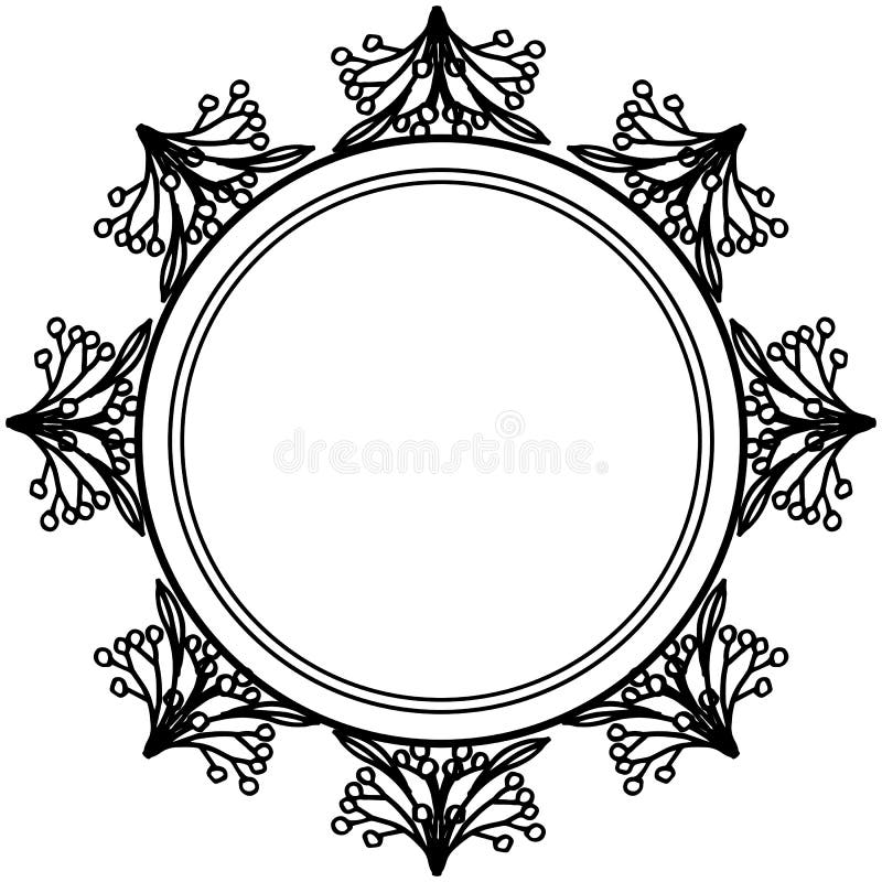 Vector Illustration Various Ornate Flower Frame with Pattern Stock ...